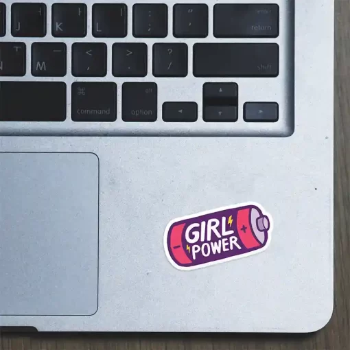 Girl Power - Laptop Sticker - Dot Badges