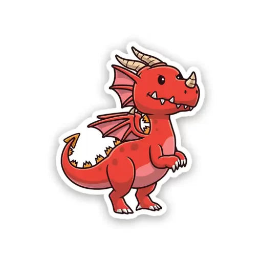 Dragon - Laptop Sticker - Dot Badges