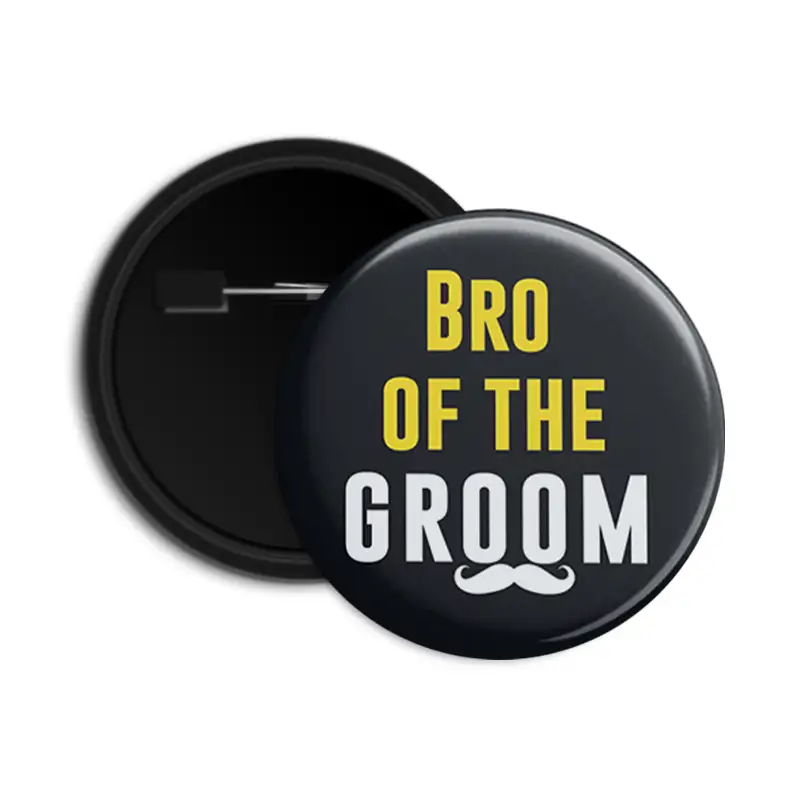 Brother Of The Groom - Wedding Button Badges - Dot Badges
