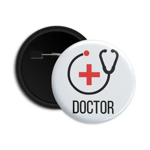 Doctor - Pin-back Button Badge - Dot Badges