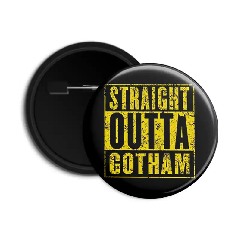 Straight Out Of Gotham - Pin-back Button Badge - Dot Badges