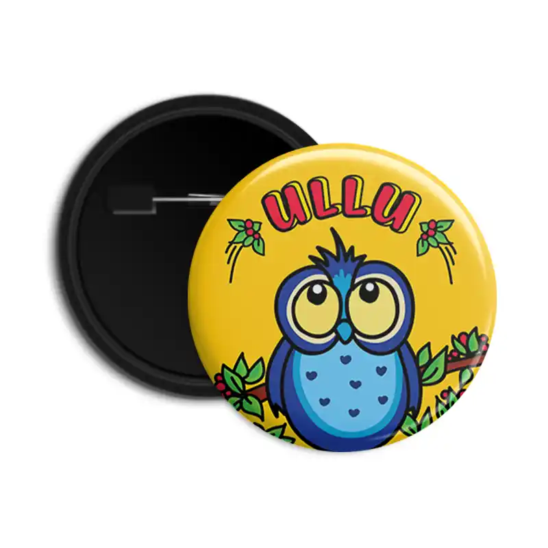 Ullu Ka Patha - Pin-back Button Badge - Dot Badges