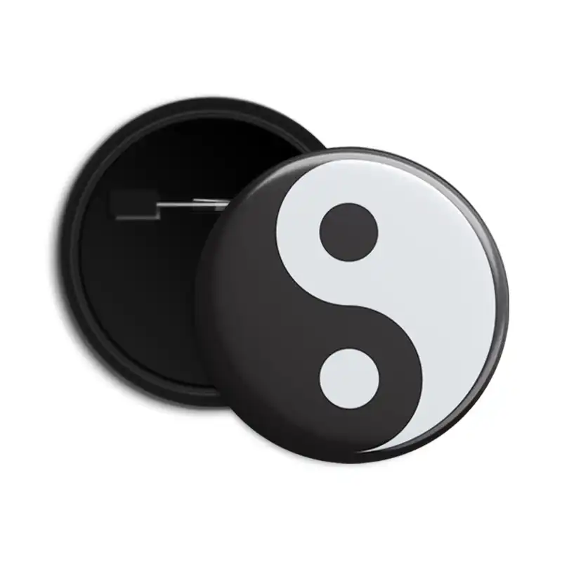 Yin Yang - Pin-back Button Badge - Dot Badges