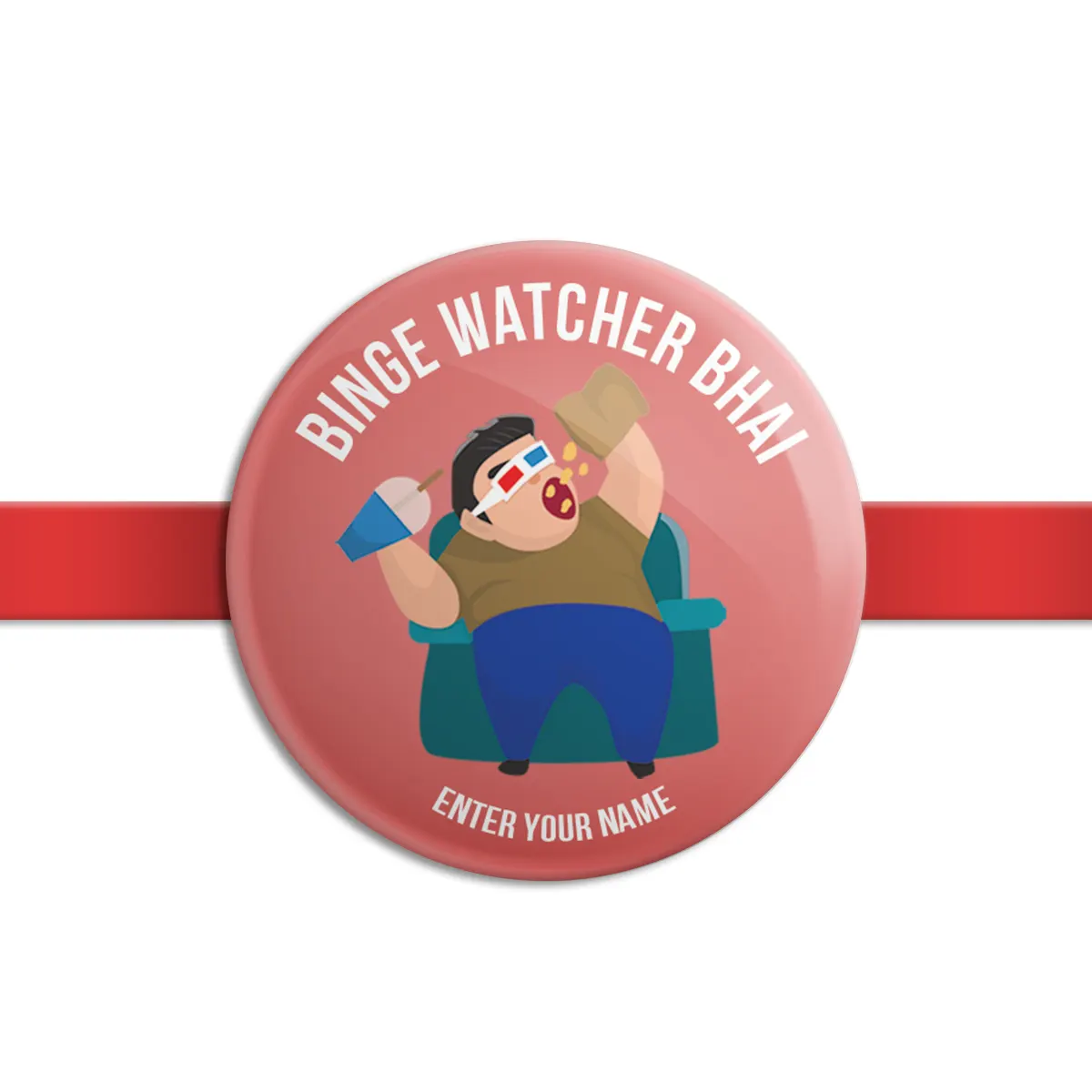 Cute Bhai -Dot Badges Customised Rakhi - Rakshabandhan