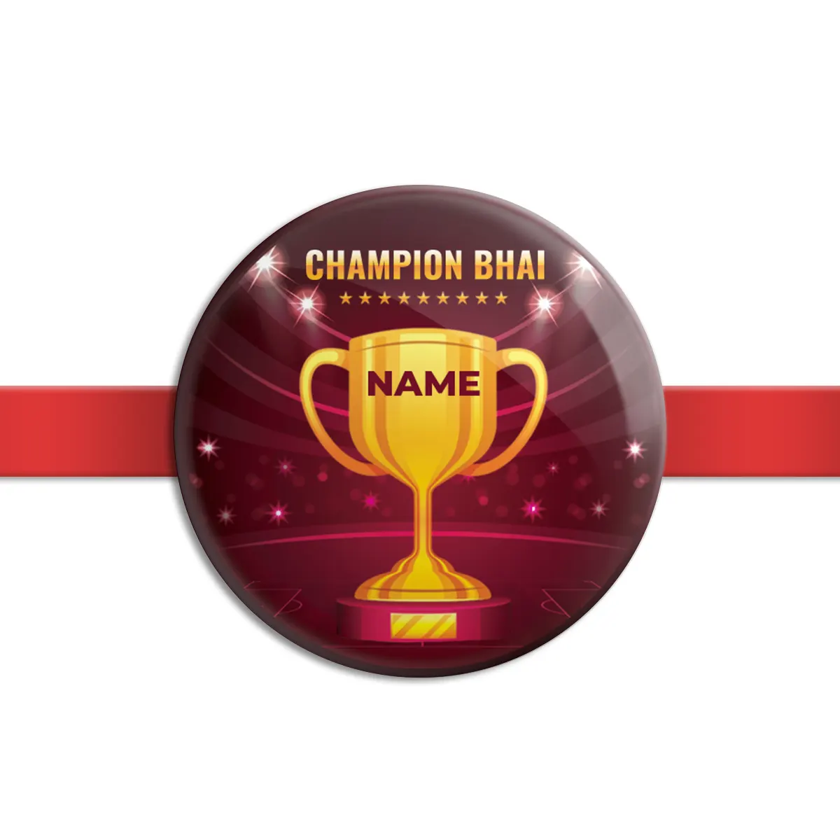 Cute Bhai -Dot Badges Customised Rakhi - Rakshabandhan