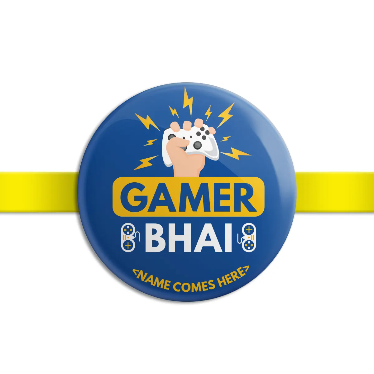 Cute Bhai -Dot Badges Customised Rakhi - Rakshabandhan