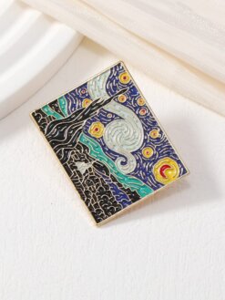 Stary Night - Van Gogh - Brooch Enamel Pin - Dot Badges