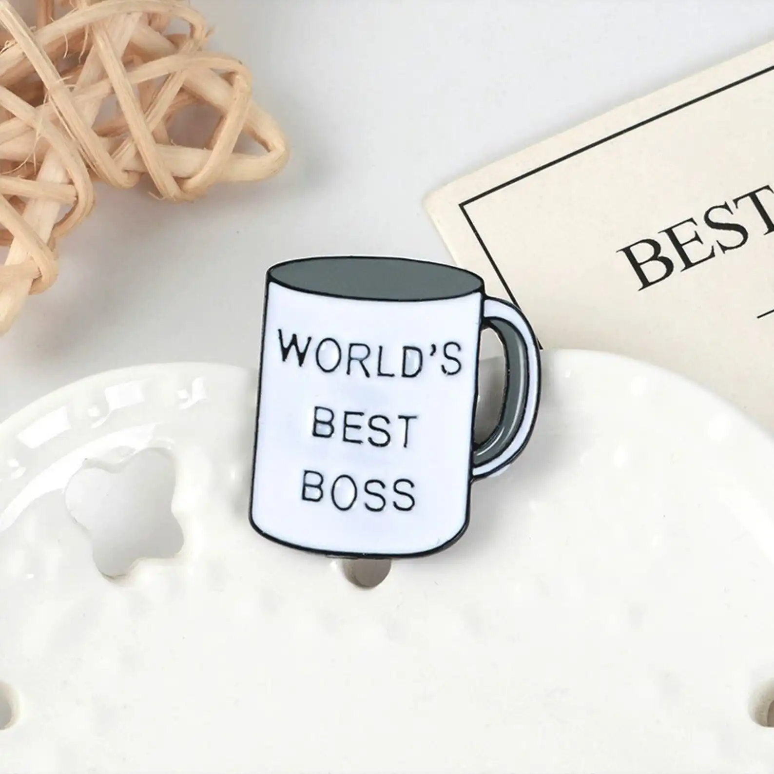 World's Best Boss - Brooch Enamel Pin - Dot Badges
