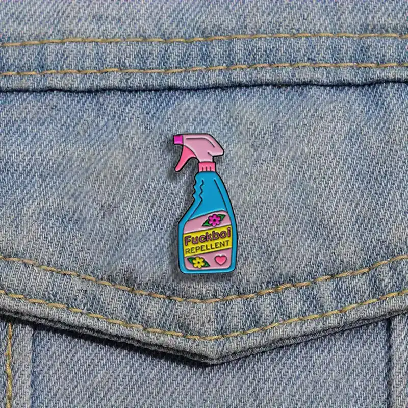 F Boi Repellent - Brooch Enamel Pin - Dot Badges