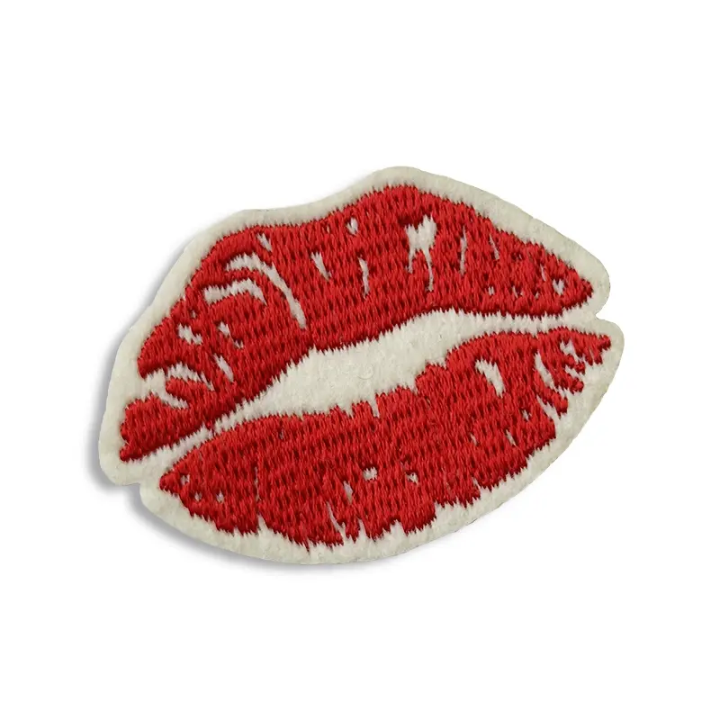 Lips - Embroidered Iron-On Patch - Dot Badges