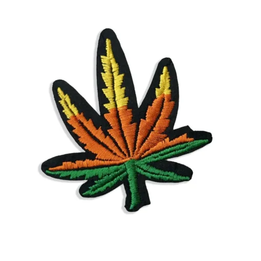Burn Weed - Embroidered Iron-On Patch - Dot Badges