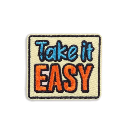 Take It Easy - Embroidered Iron-On Patch - Dot Badges