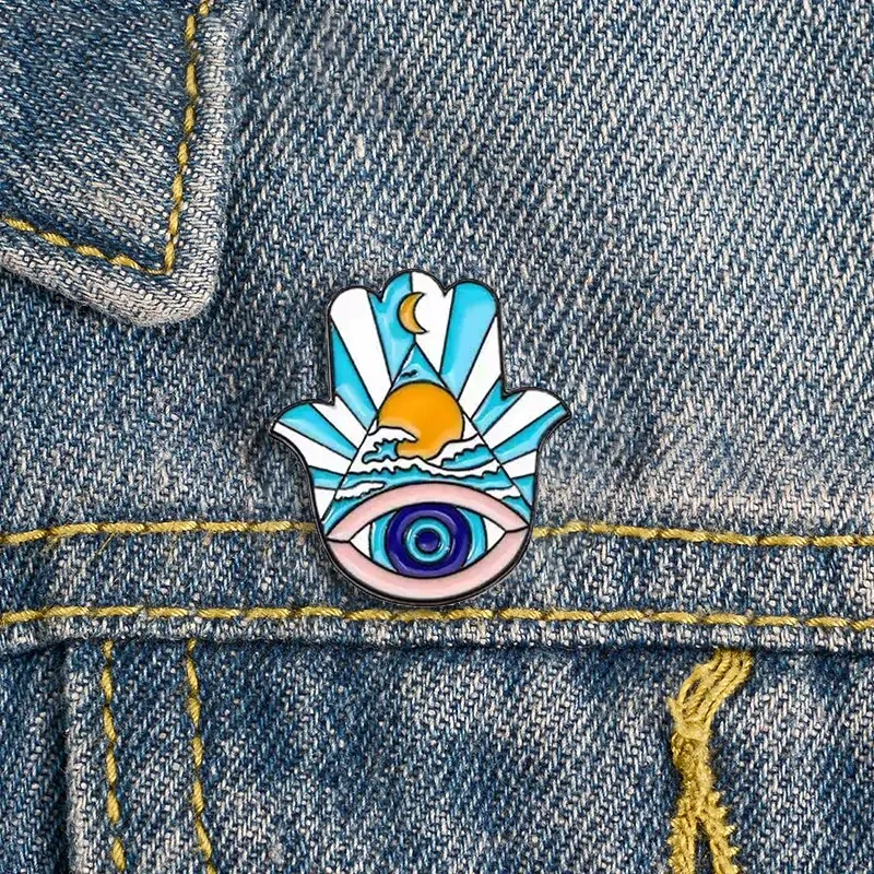 Evil Eye - Brooch Enamel Pin - Dot Badges
