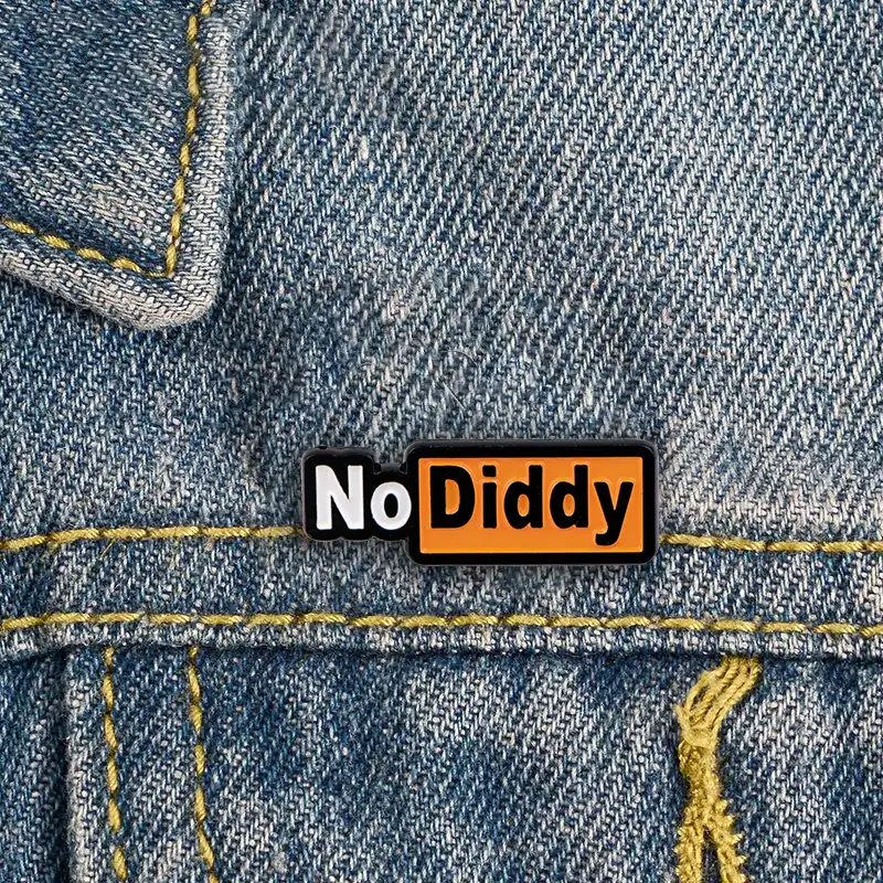 No Diddy - Brooch Enamel Pin - Dot Badges